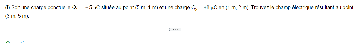 (I) Soit une charge ponctuelle Q1=−5μC située au | Chegg.com