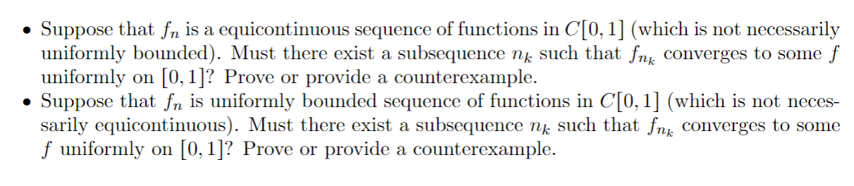 Solved O Suppose That Fn Is A Equicontinuous Sequence Of 