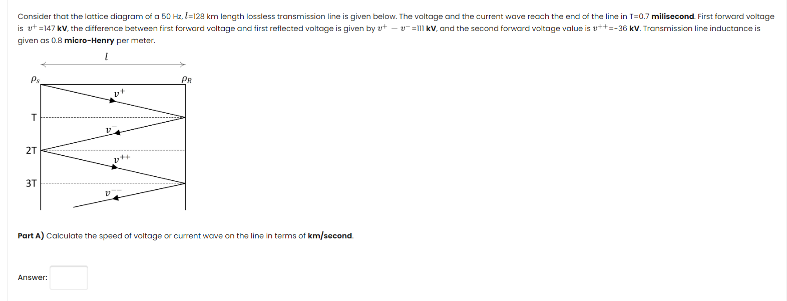 Solved given as 0.8 micro-Henry per meter. Part A) Calculate | Chegg.com