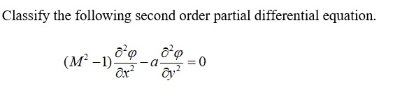 Solved Classify the following second order partial | Chegg.com