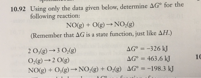 Solved Using only the data given below, determine Delta G | Chegg.com