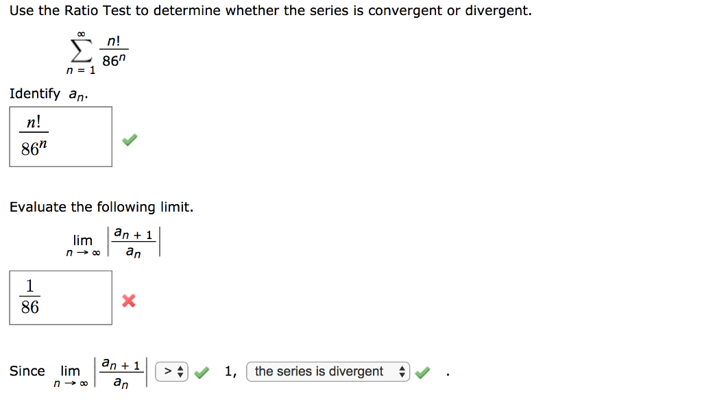 Solved Use the Ratio Test to determine whether the series is | Chegg.com