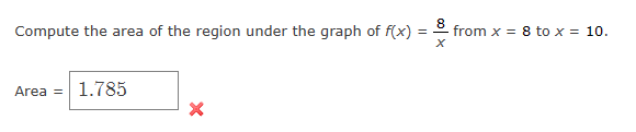 Solved Compute the area of the region under the graph of | Chegg.com