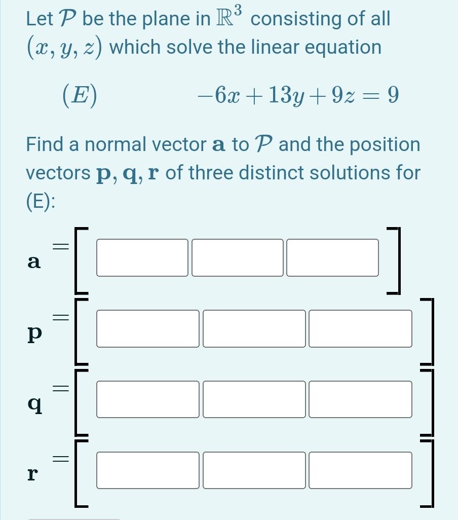 Solved Let P be the plane in R3 consisting of all (x,y,z) | Chegg.com