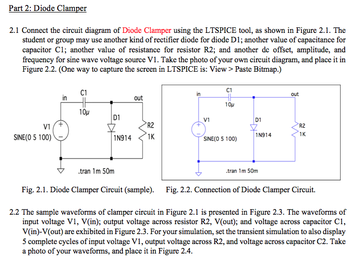 Solved Part 2: Diode Clamper 2.1 Connect the circuit diagram | Chegg.com