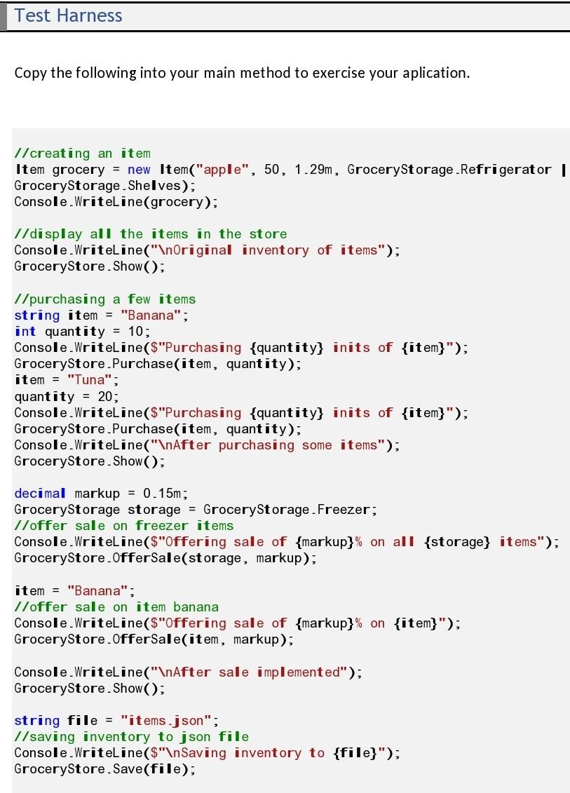 Solved Grocery App A high-level view of a Grocery | Chegg.com