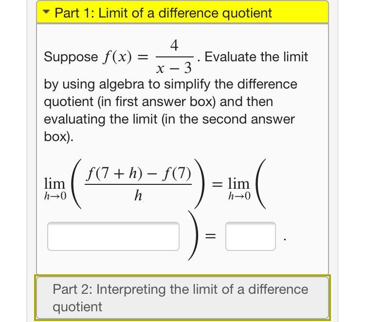 Solved Suppose f(x)=x−34. Evaluate the limit by using | Chegg.com