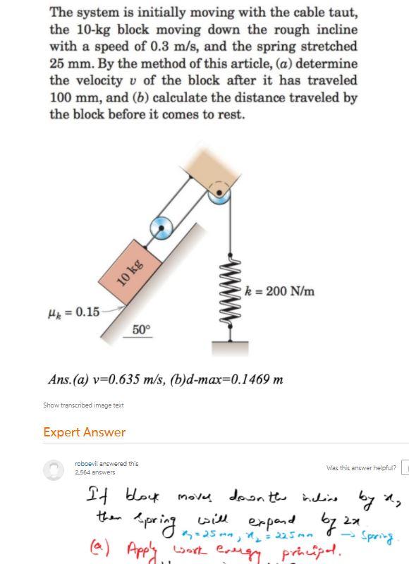 Solved Hey! i would like to know how did he know that spring | Chegg.com