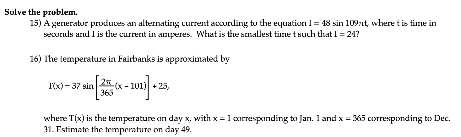 Solved Solve the problem. 15) A generator produces an | Chegg.com