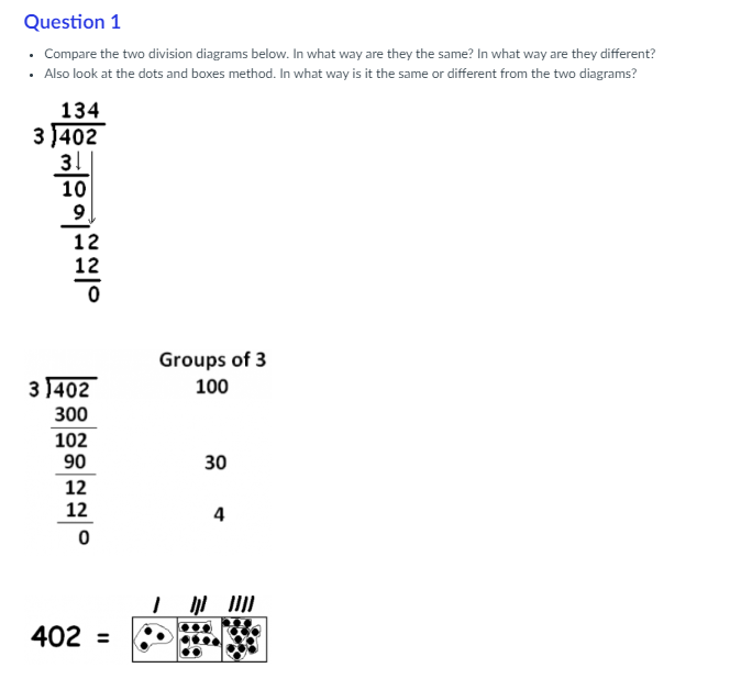 Solved Question 1Compare the two division diagrams below. In | Chegg.com