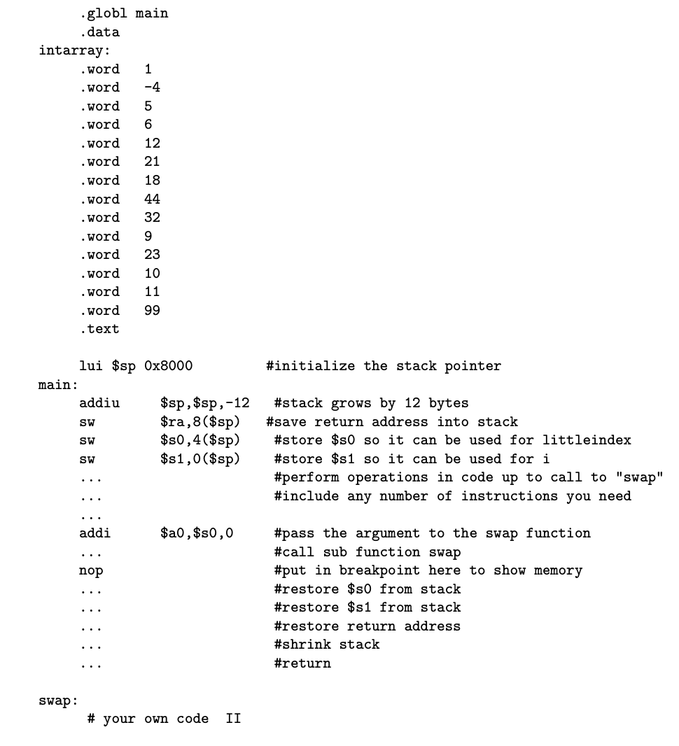 Solved Convert the following C-Code to MIPS Assembly Code | Chegg.com