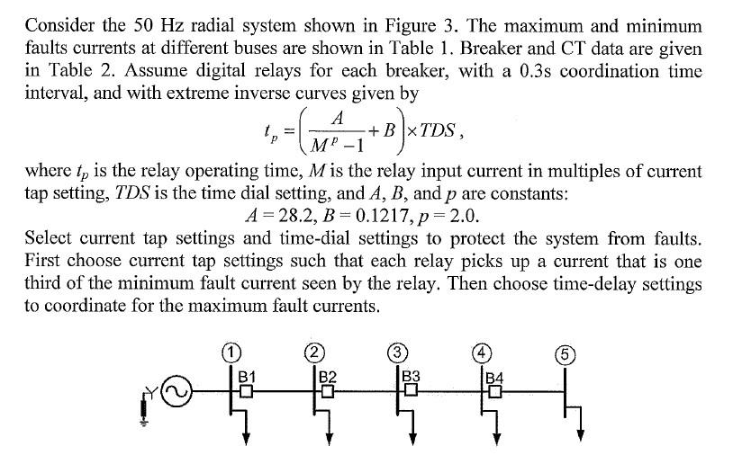 Consider the 50 Hz radial system shown in Figure 3. | Chegg.com
