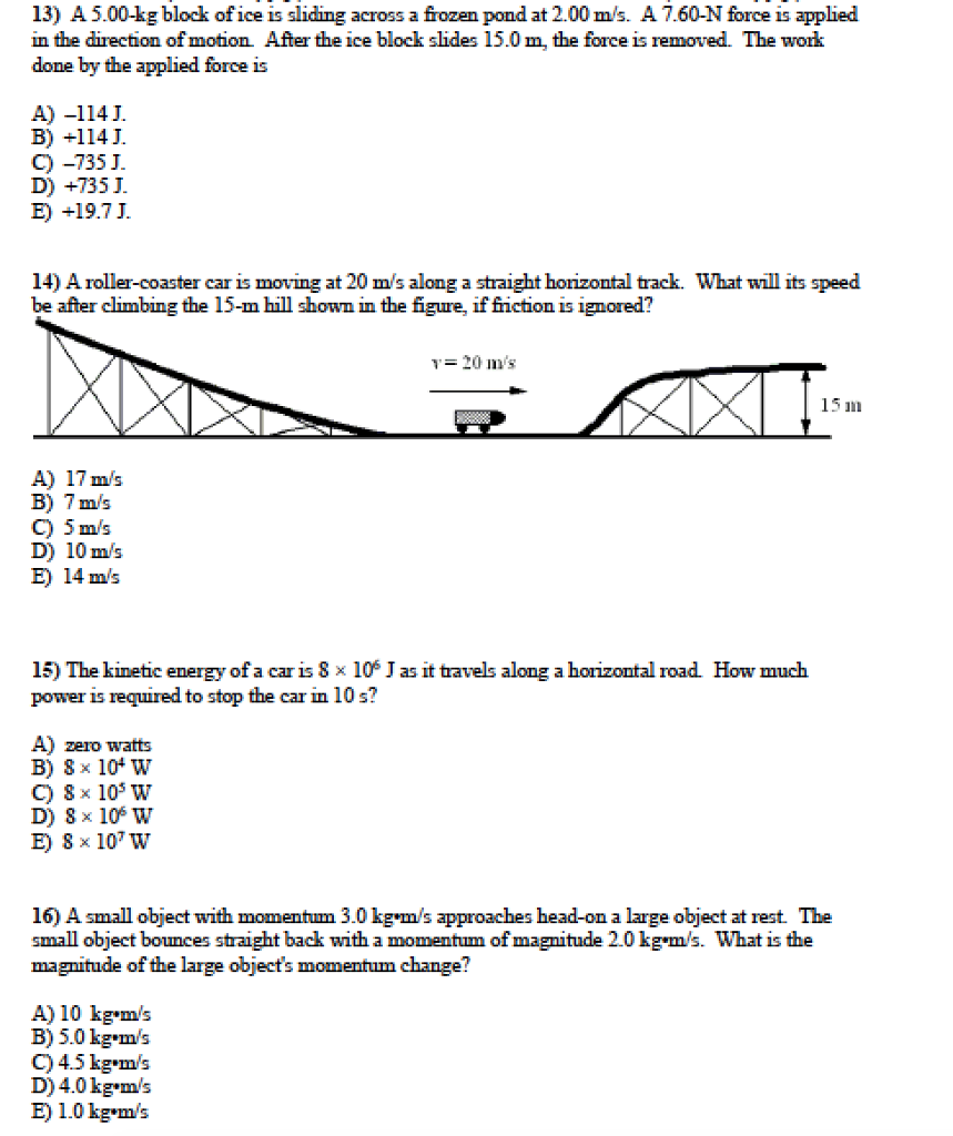 Solved Physics Problems These are just practice problems for | Chegg.com