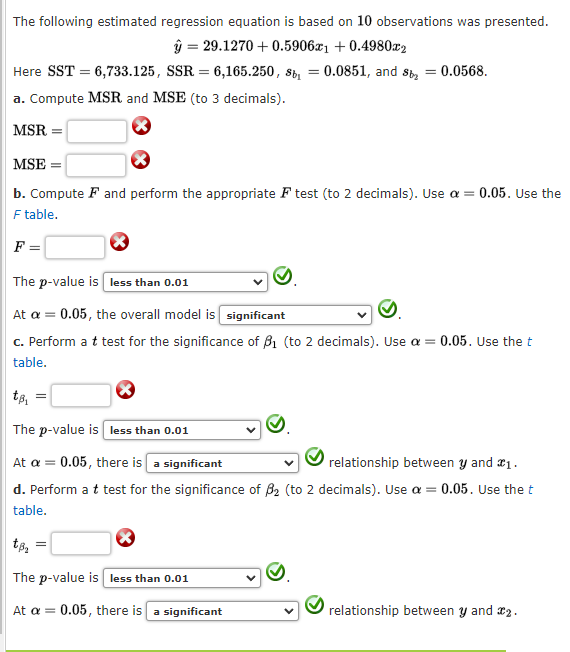 Solved The following estimated regression equation is ﻿based | Chegg.com