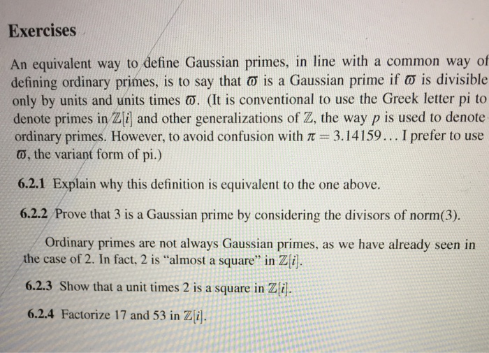 Solved Exercises An equivalent way to define Gaussian | Chegg.com