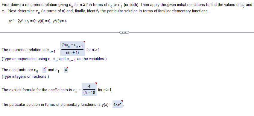 Solved First derive a recurrence relation giving cn for n≥2 | Chegg.com