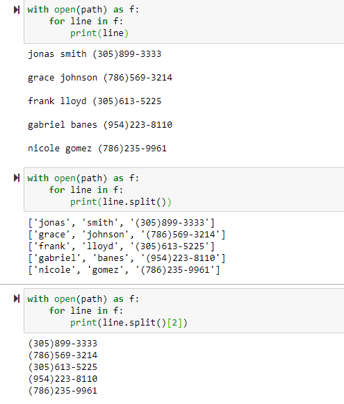 Solved Write python code to replace the area code of each | Chegg.com