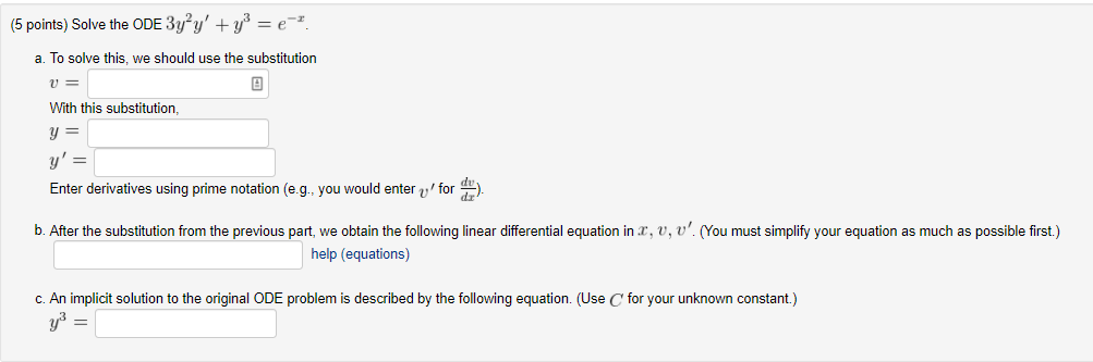 Solved (5 points) Solve the ODE 2yy' - y2 = 2.r - 2. a. To | Chegg.com