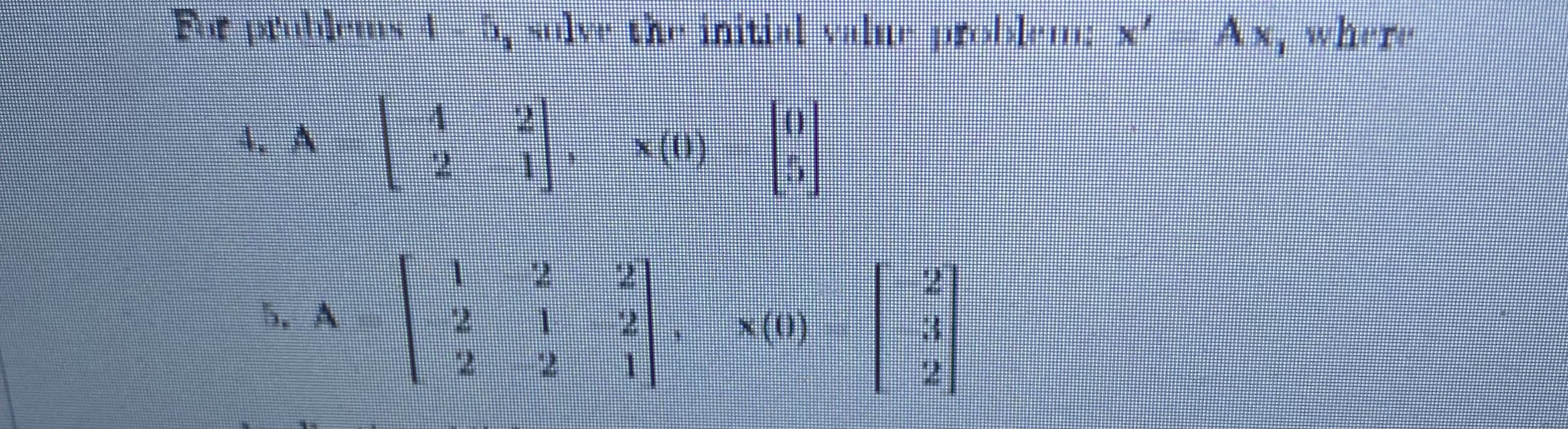 Solved 4. A [4221],×(10)[05] 1. A ∣∣122212221∣∣,×(0)−⎣⎡232∣ | Chegg.com