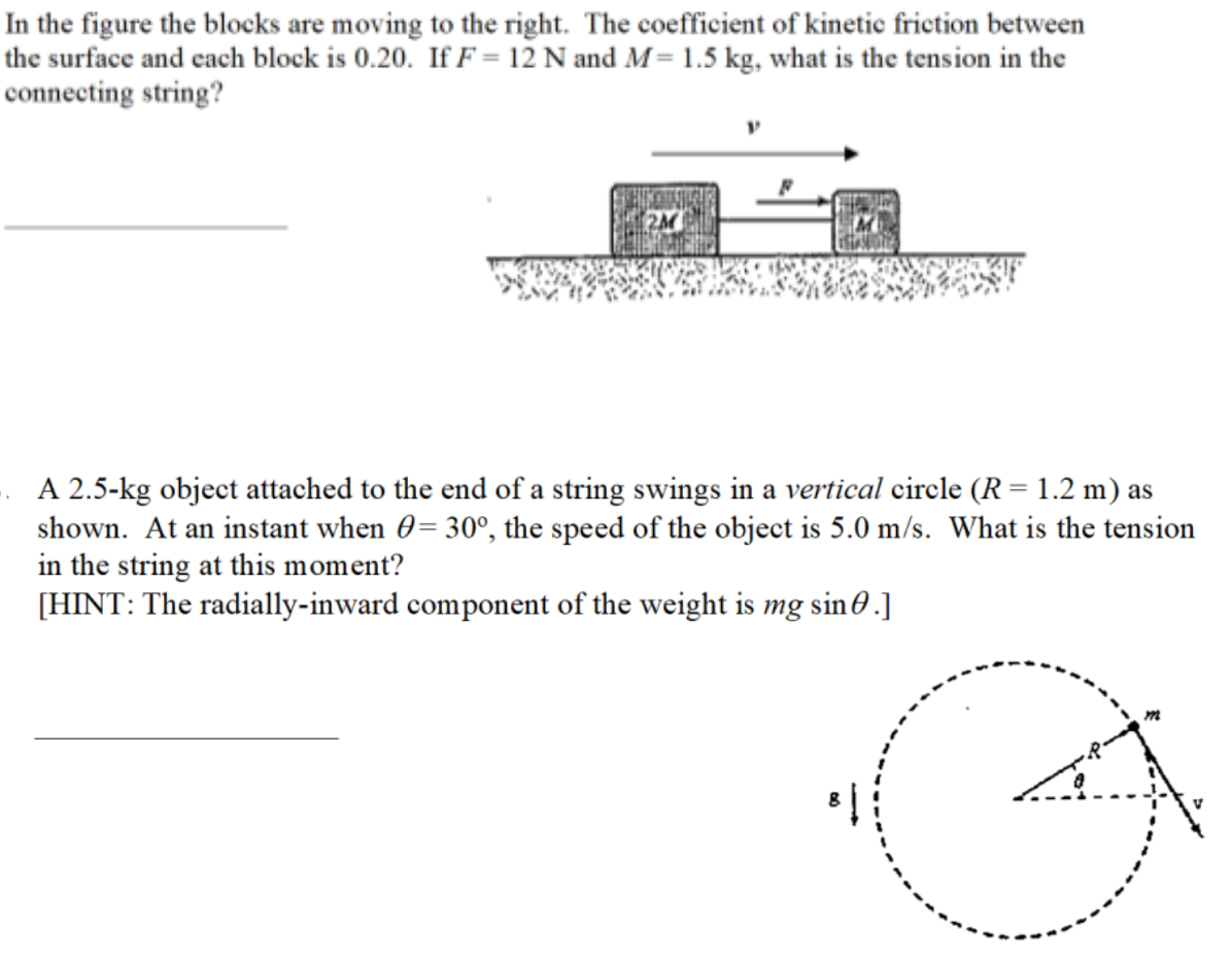 Solved In the figure the blocks are moving to the right. The | Chegg.com