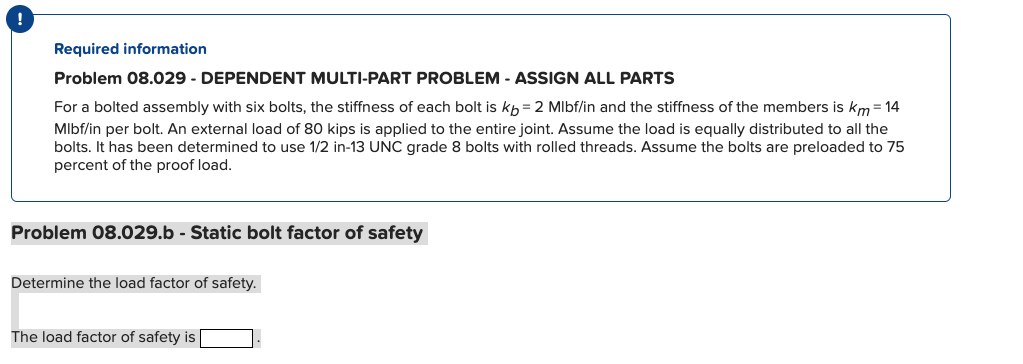Solved ! Required information Problem 08.029 - DEPENDENT | Chegg.com