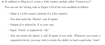 2 Implementing Module “Display" The module has inputs | Chegg.com
