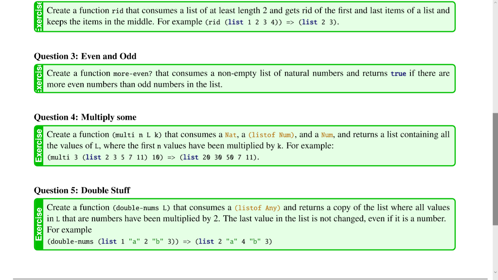 Create a function rid that consumes a list of at | Chegg.com