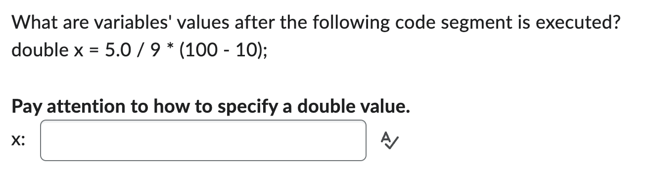 Solved What are variables' values after the following code | Chegg.com