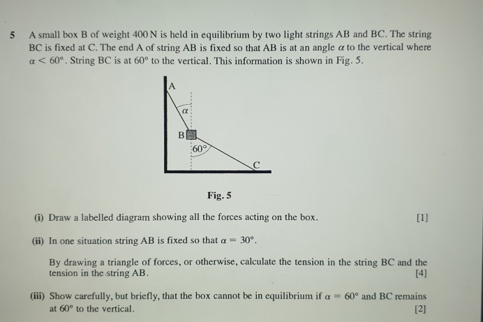Solved how to do part ii by resolution of forces, and how | Chegg.com