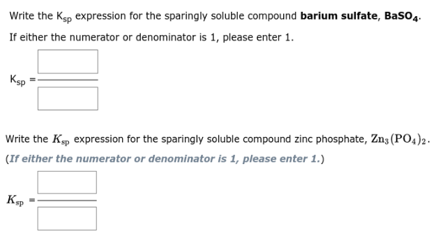 Solved Write the Ksp expression for the sparingly soluble | Chegg.com