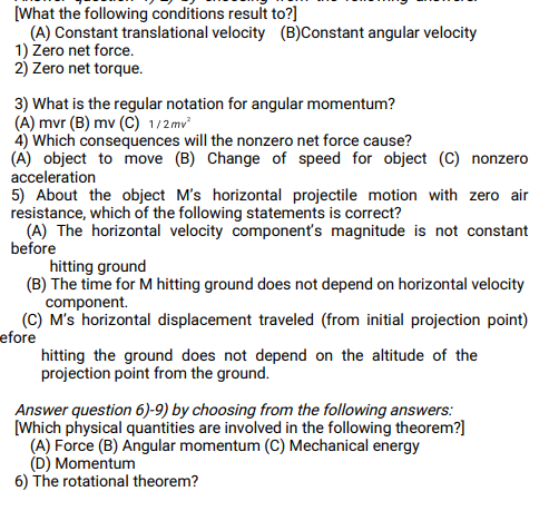 Solved [What the following conditions result to?] (A) | Chegg.com