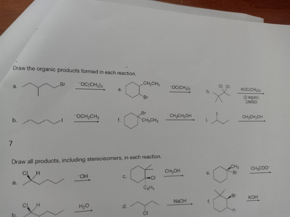 Solved Draw the organic products formed in each reaction. Br | Chegg.com
