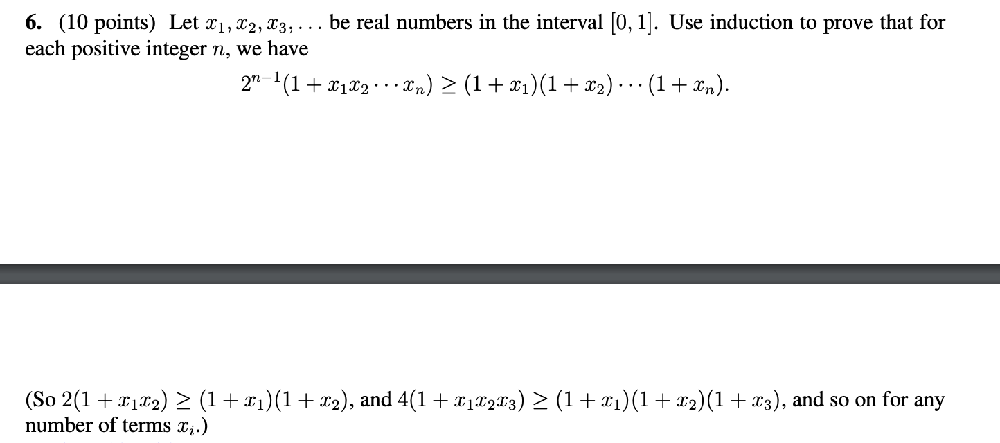 Solved Let x1, x2, x3, ... be real numbers in the interval | Chegg.com