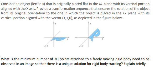 Solved Consider an object (letter R) that is originally | Chegg.com