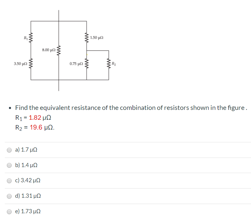 Solved Εξ Ι ξ 150 μ2 8.00 μ2 3.50 μΩς • Find the equivalent | Chegg.com