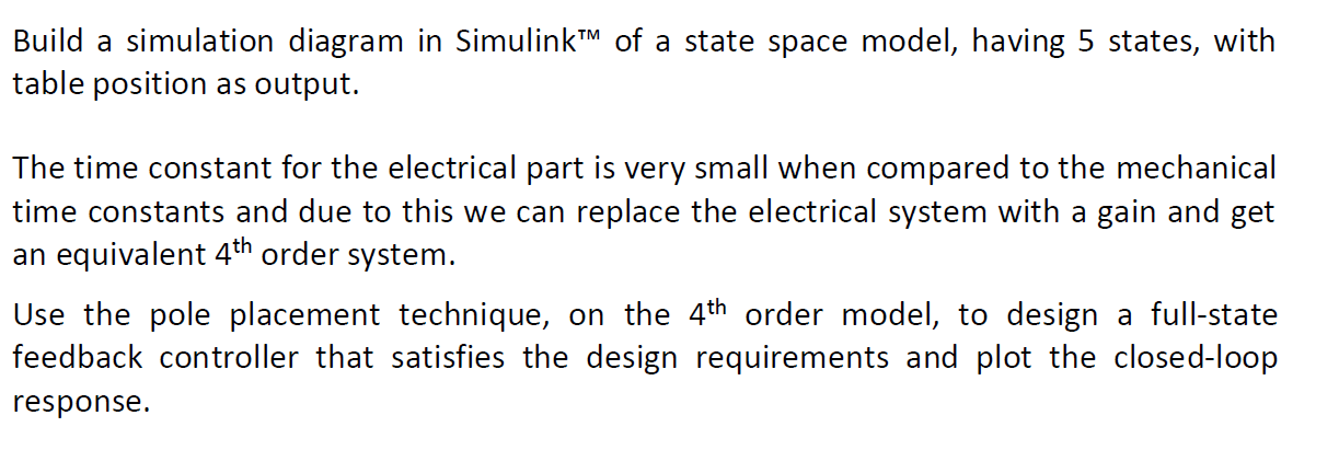 Solved Build a simulation diagram in Simulink TM of a state | Chegg.com