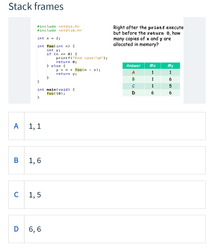 Solved Stack Frames Include Include Right After The 5139