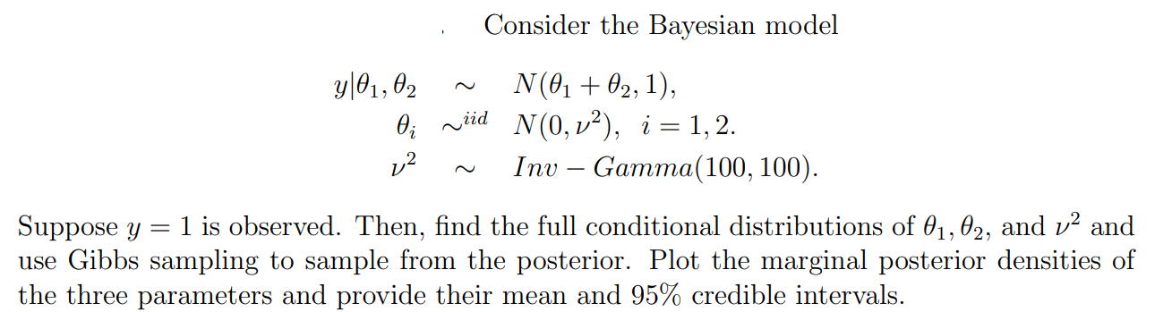 Consider the Bayesian model | Chegg.com
