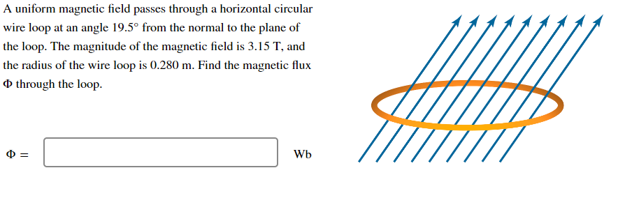 [Solved]: A uniform magnetic field passes through a horizo