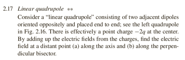 Solved Figure 2.16. 2.17 Linear quadrupole ** Consider a | Chegg.com