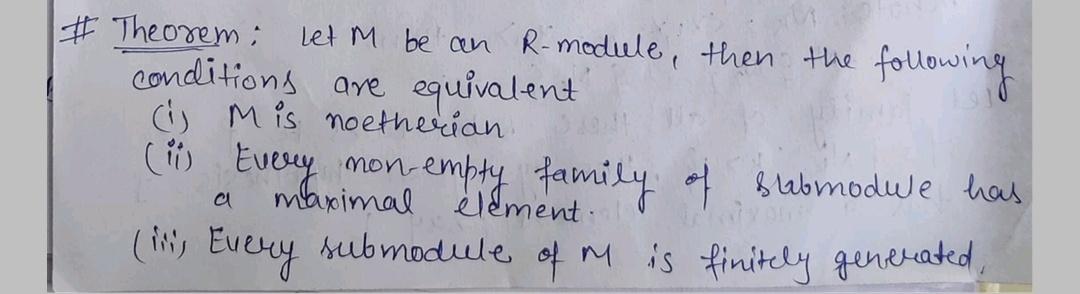 Solved # : # Theorem: Let M be an R.module, then the | Chegg.com