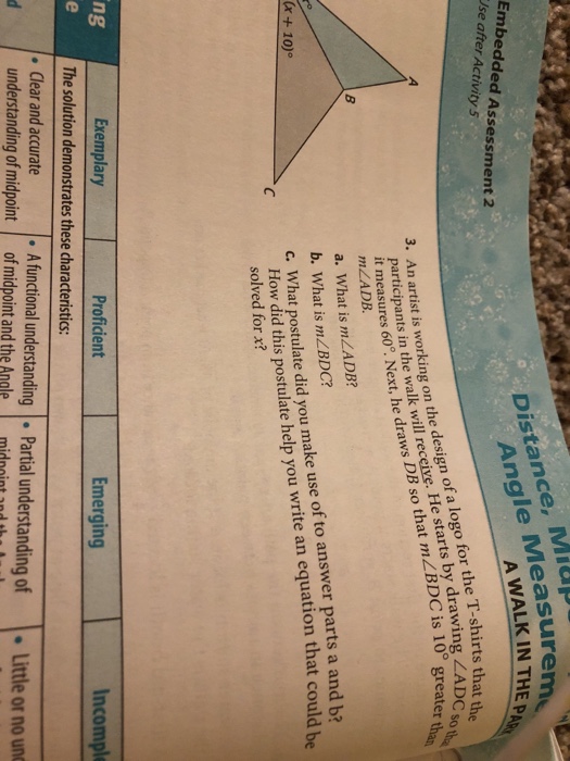 Solved Distance, Mi Embedded Assessment 2 Use after Activity | Chegg.com
