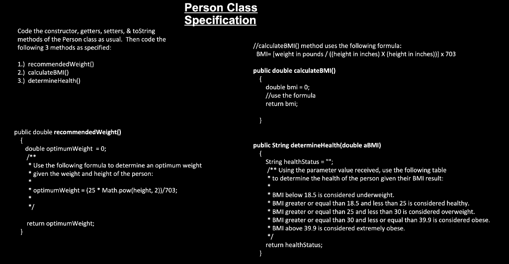 Solved Please write code in Java We'll be using 2 classes | Chegg.com