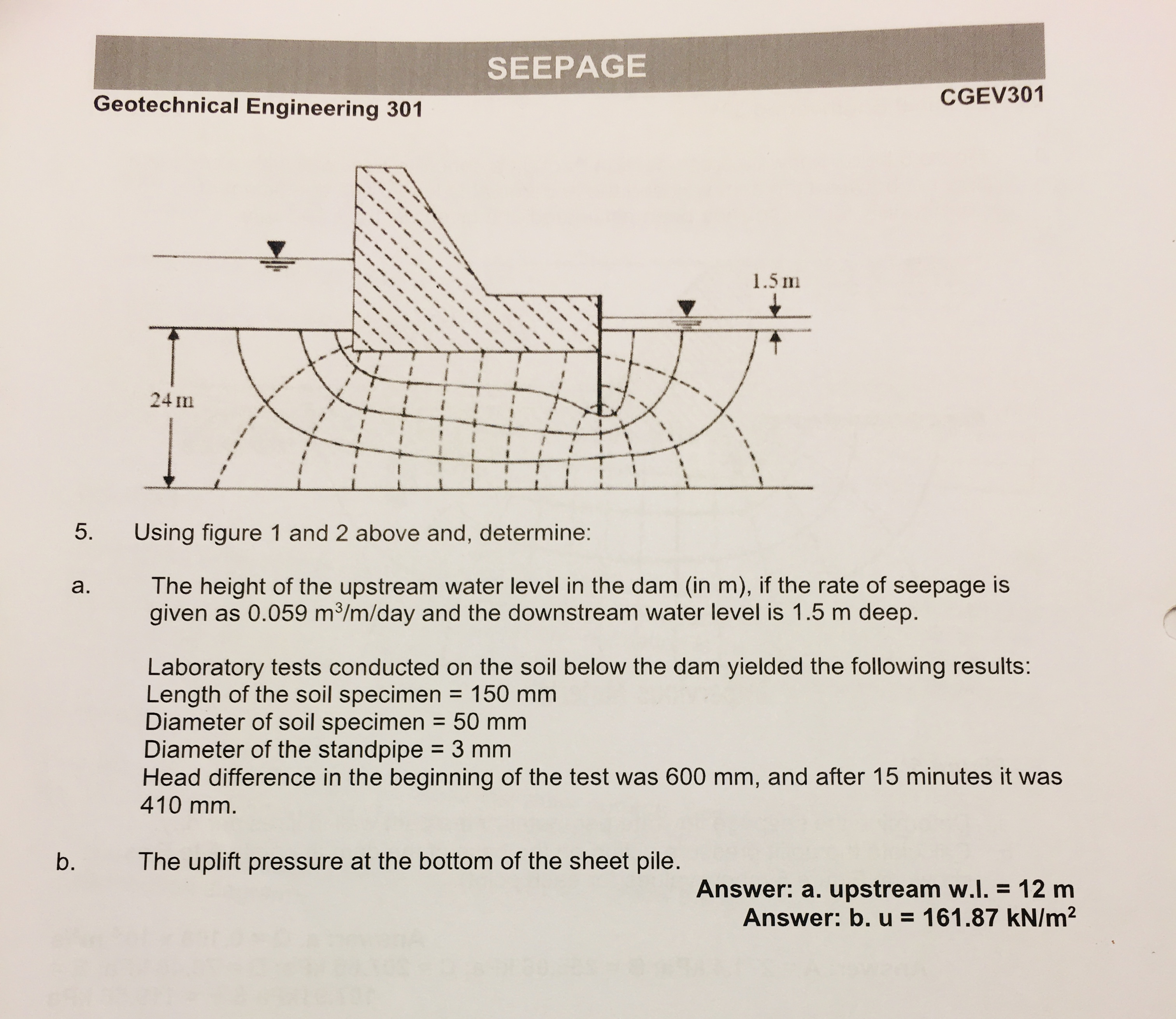 Solved Geotechnical Engineering 301 5. Using figure 1 and 2 | Chegg.com
