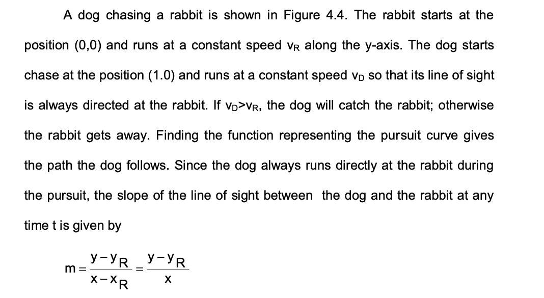 A dog chasing a rabbit is shown in Figure 4.4. The | Chegg.com