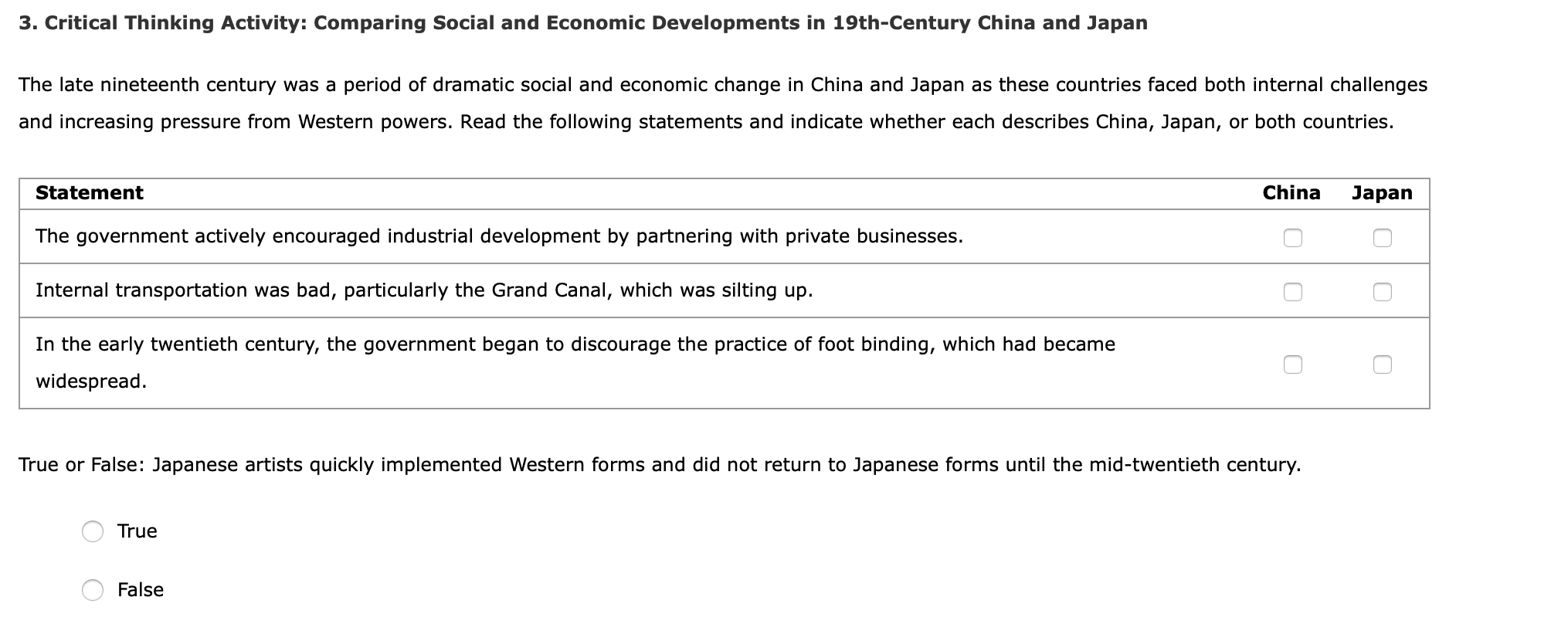 3. Critical Thinking Activity: Comparing Social and | Chegg.com