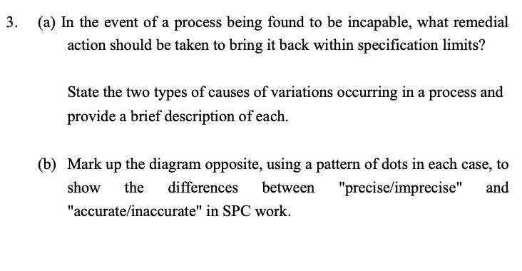 Solved Precise Imprecise Accurate ( Inaccurate 3. (a) In | Chegg.com