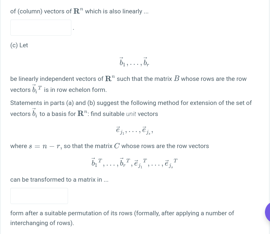 Solved (Linear Spans). Recall that the transpose operation | Chegg.com
