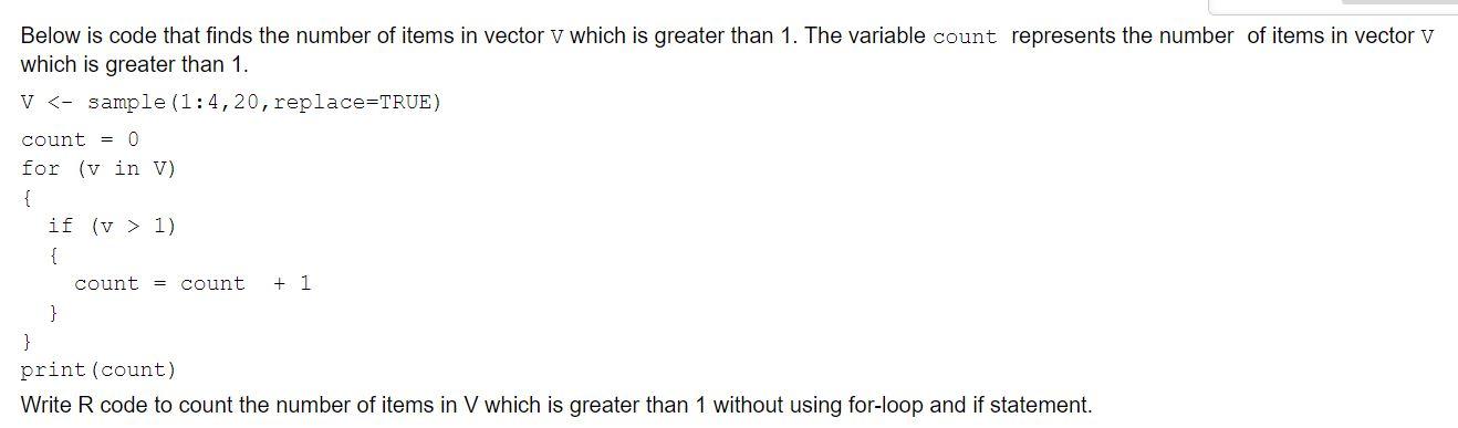 Solved Below is code that finds the number of items in | Chegg.com