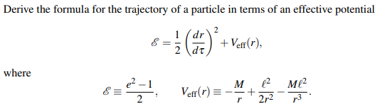 Solved Derive the formula for the trajectory of a particle | Chegg.com
